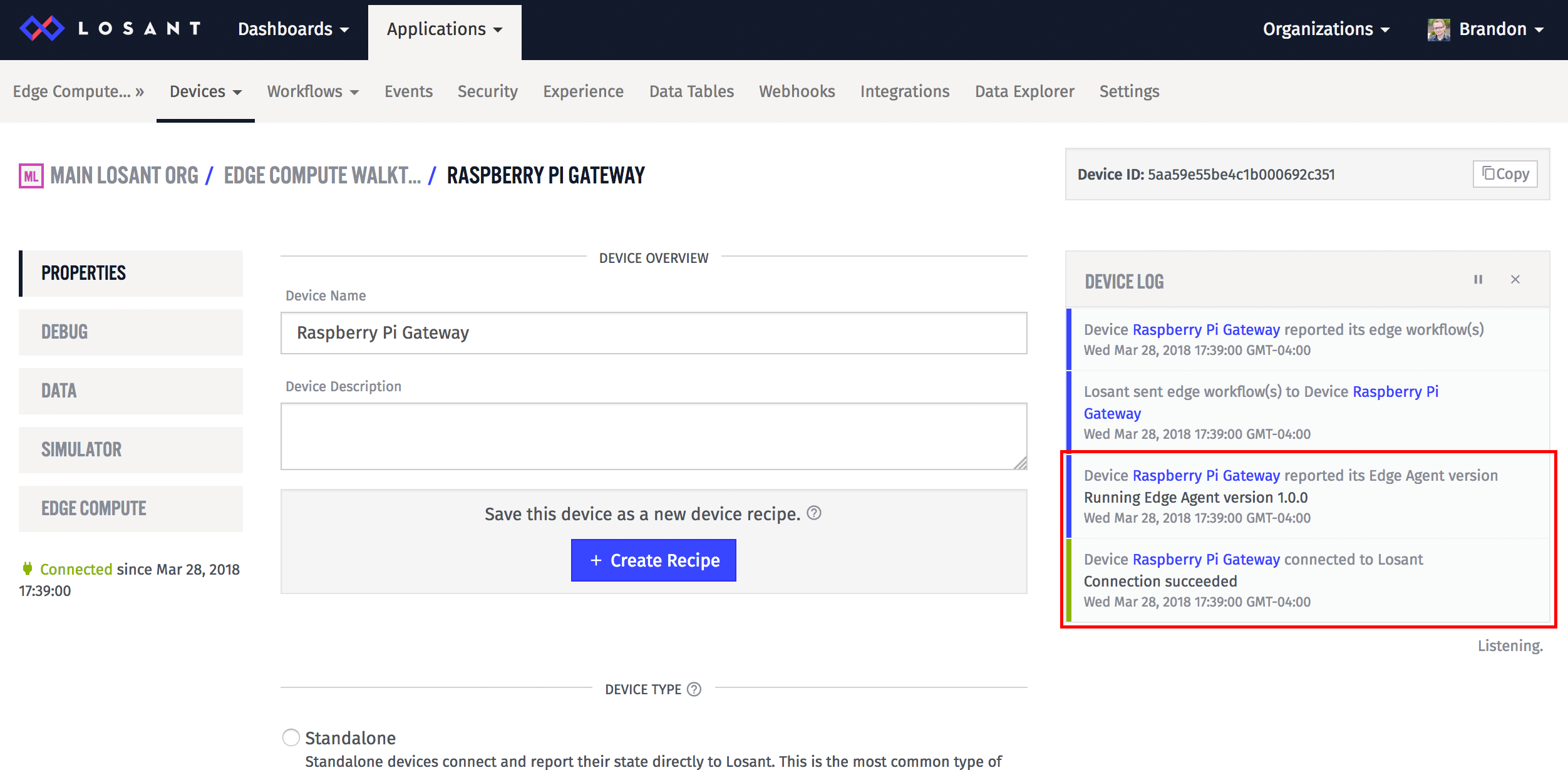 Deploying Edge Workflows With Losant Edge Compute And 